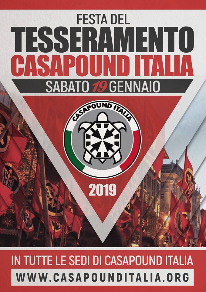 CasaPound: al via la campagna adesioni 2019 con feste del tesseramento ...